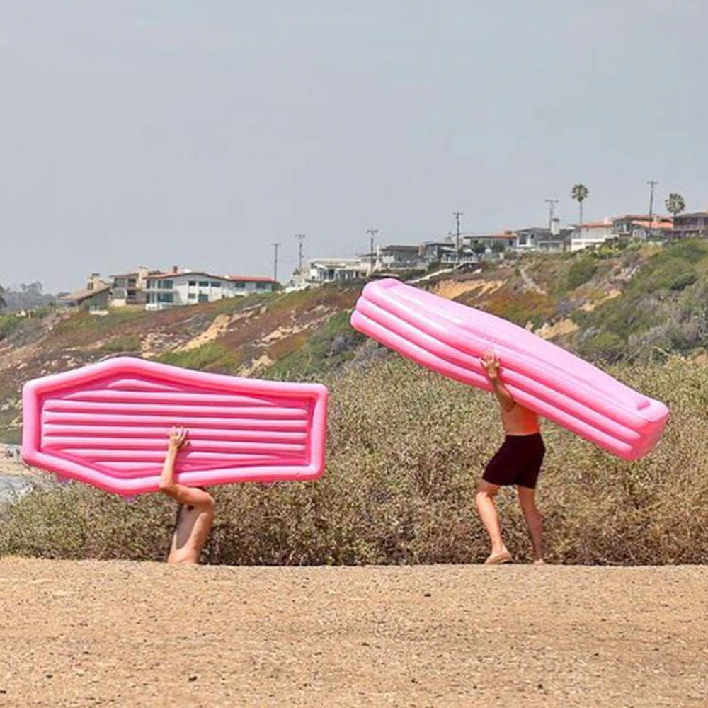 Customized PVC Inflatable Coffin Swimming Pool Float