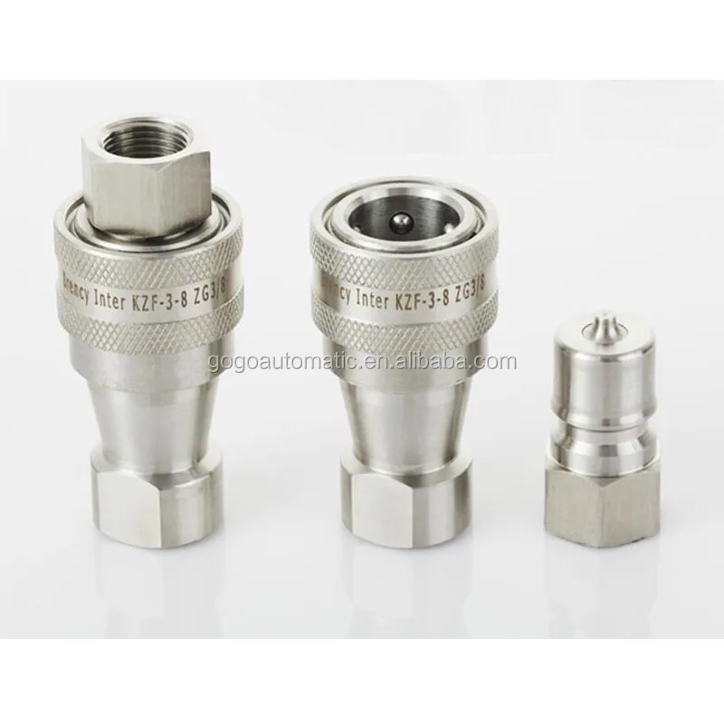 Iso7241-b Stainless Steel 304 Corrosion Resistant Kzf Double Self-sealing High Temperature And ...