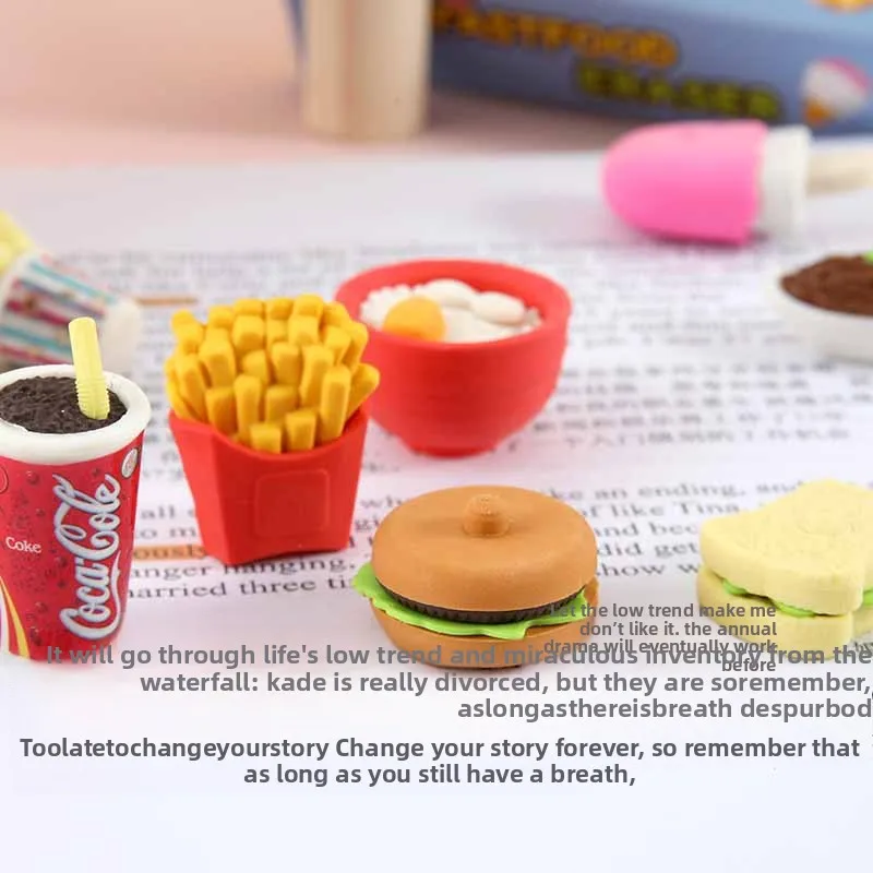 Creative Gourmet Rubber Eraser Realistic Shape Correction Clean and ...