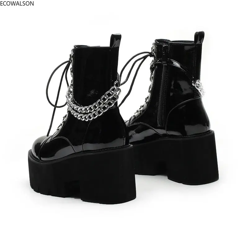 Shop Black Patent PU Vampire Boots for Women - Safety & Style
