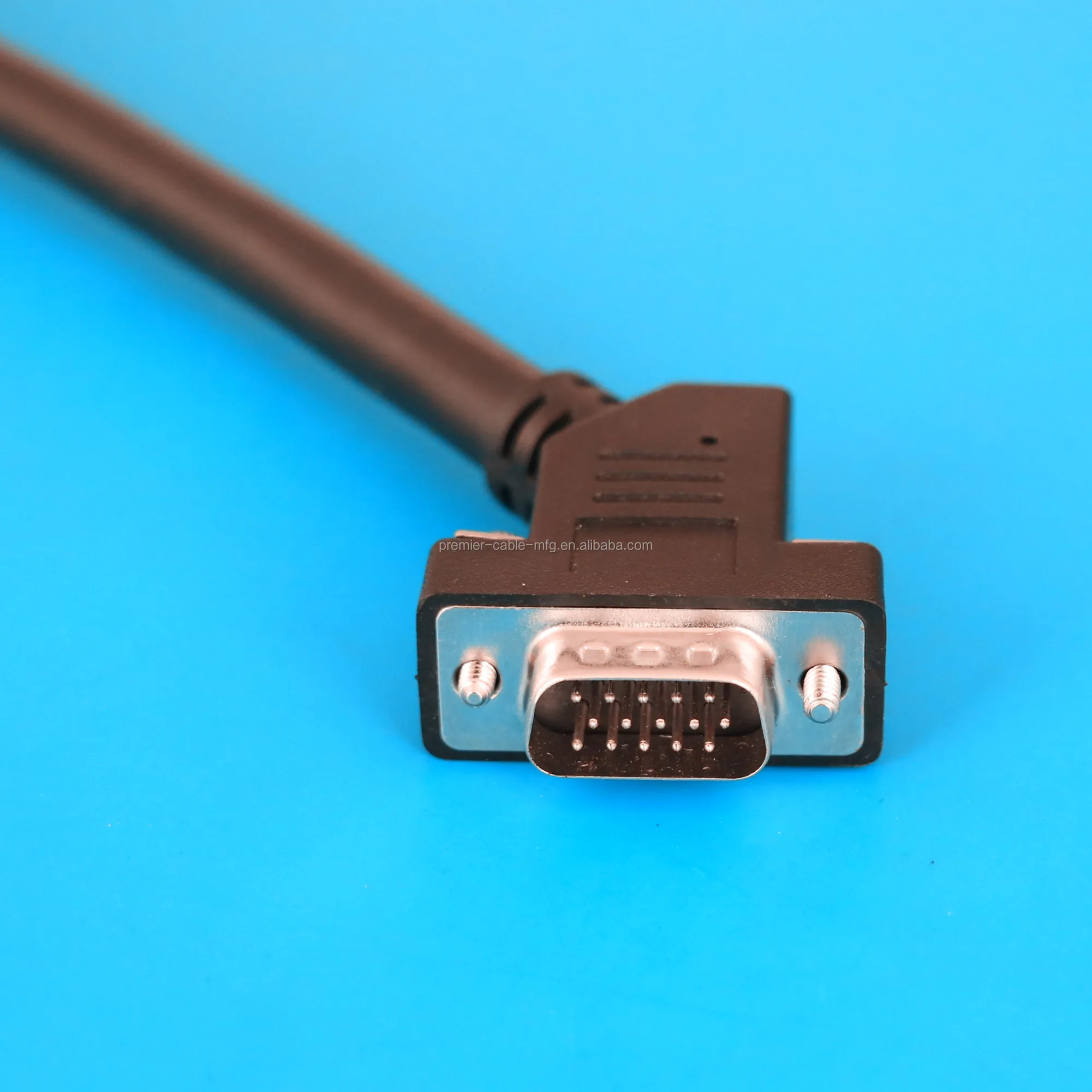 Rs232 Serial Cable Db9 Angled Connector Plug 9-pin 45 Degree Overmolded ...