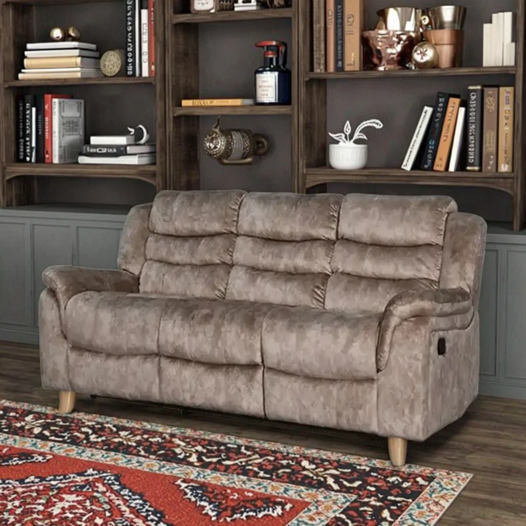 Royaloak Miami American Fabric Recliner 3 Seater Sofa Comfortable ...