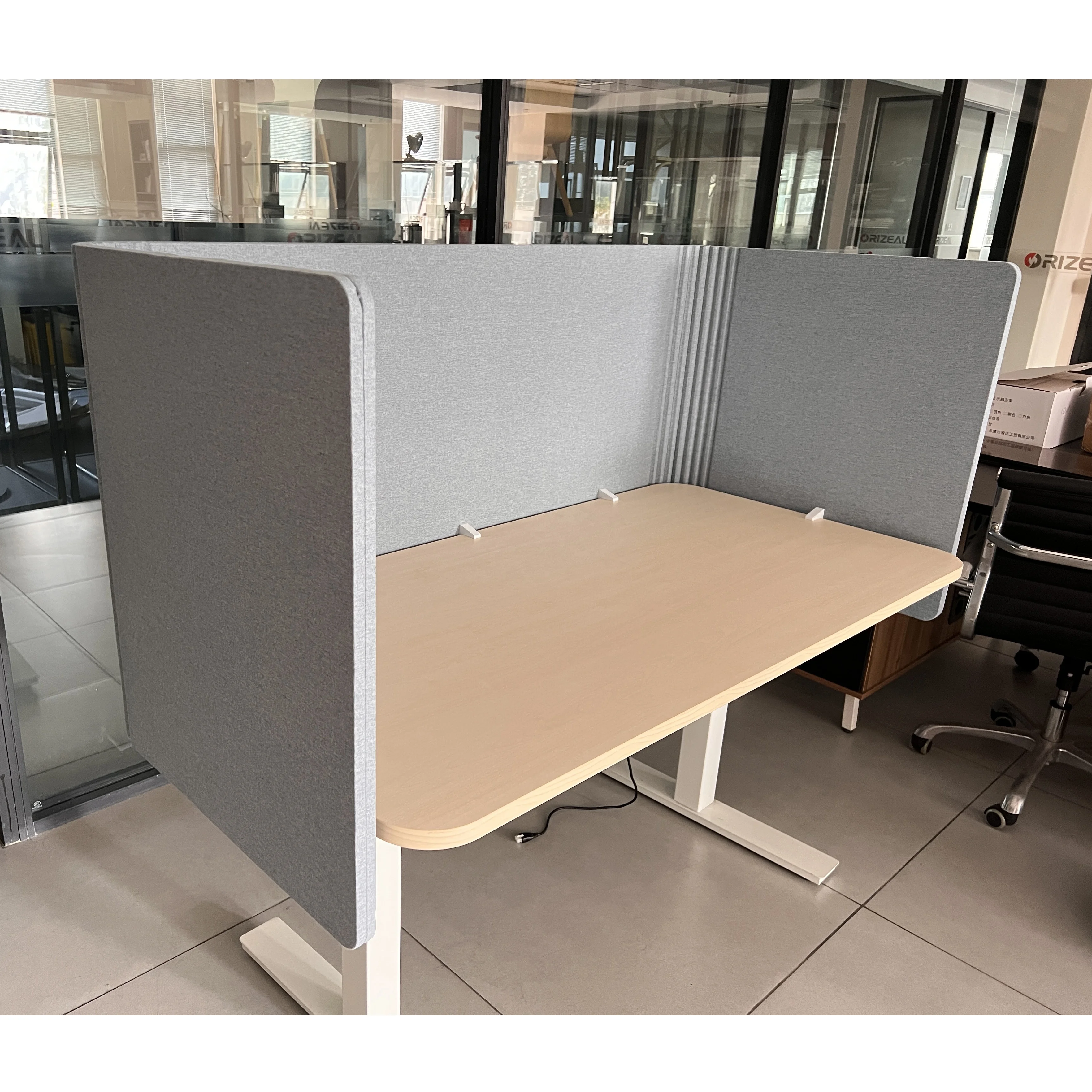 Office Customized U Shaped Continuous Acoustic Desktop Divider Privacy ...