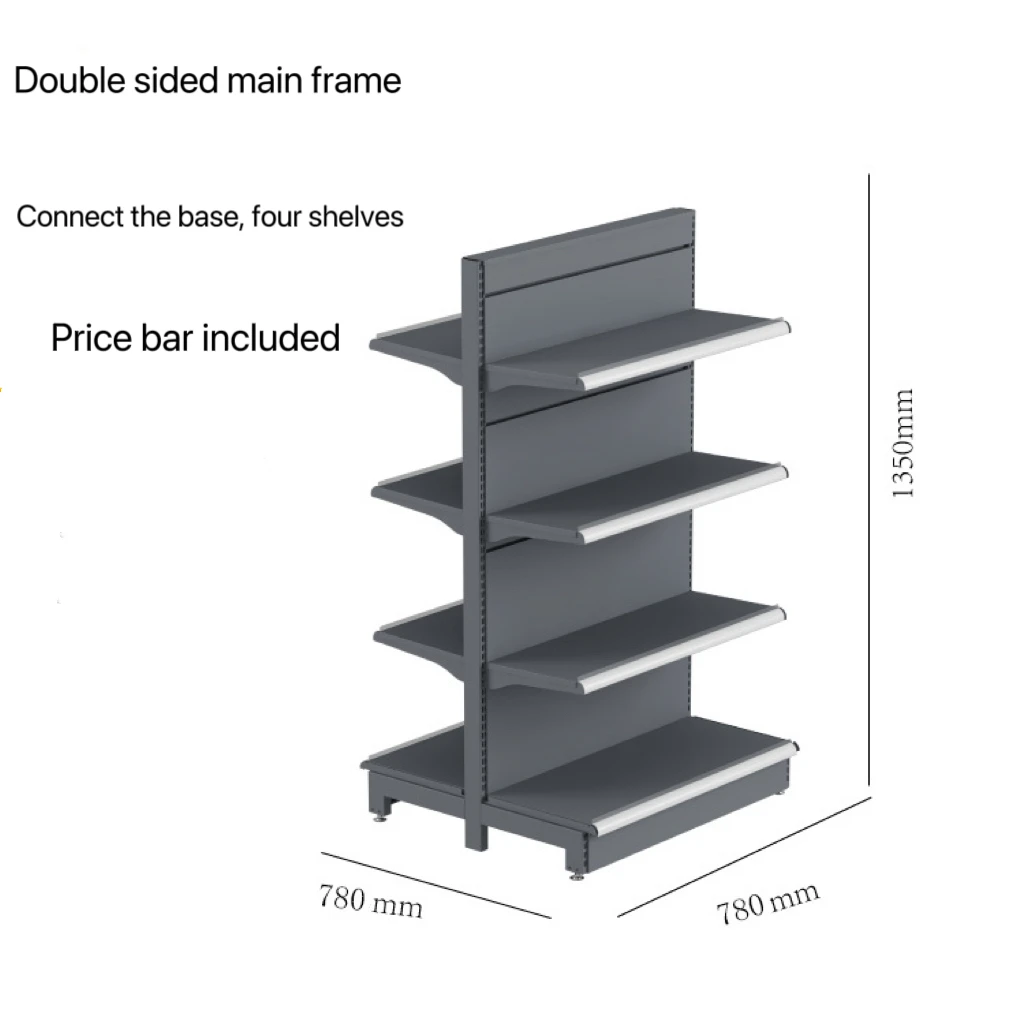Customized Heavy Duty Double-Sided Supermarket Display Rack for Retail ...