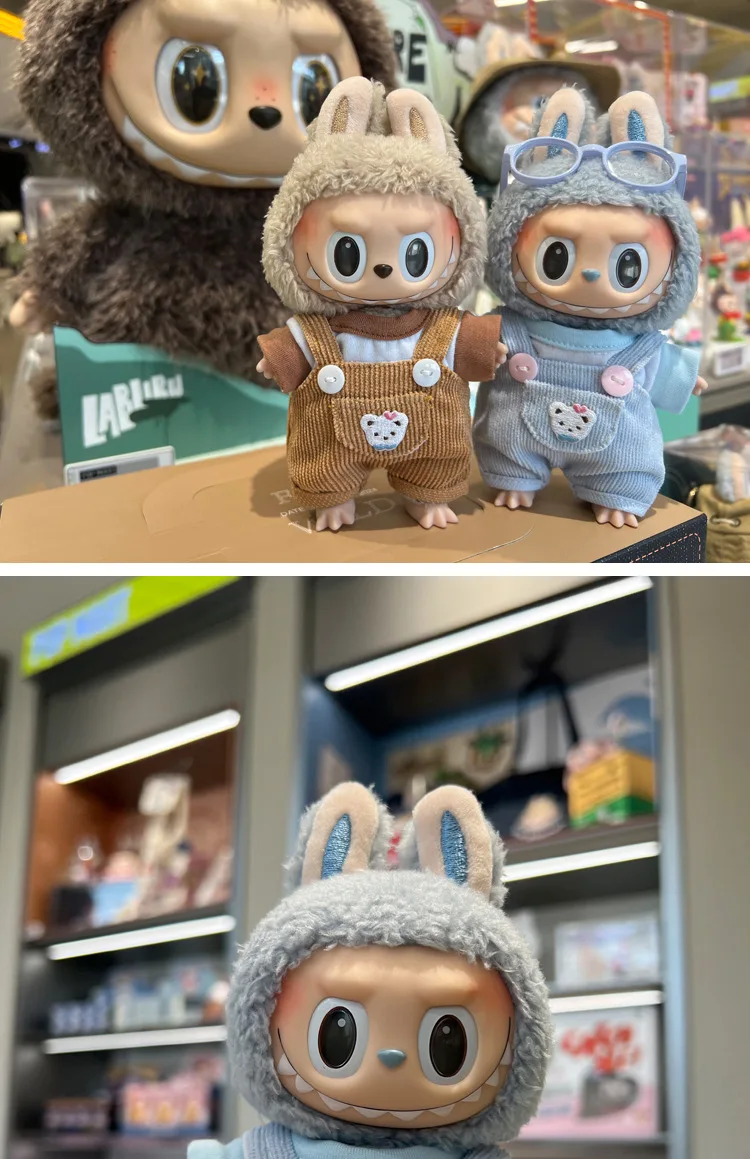 Labubu Macron PVC Vinyl 17cm Clothes for Key Chain