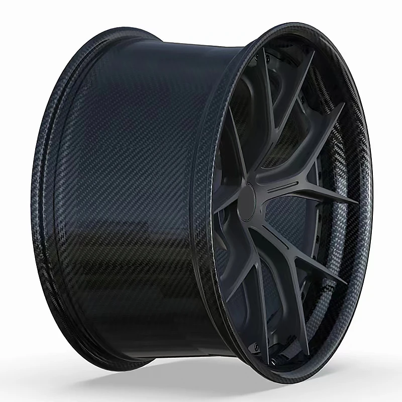 Customizable Black Deep Concave Carbon Fiber Rims for MB, BMW, Audi