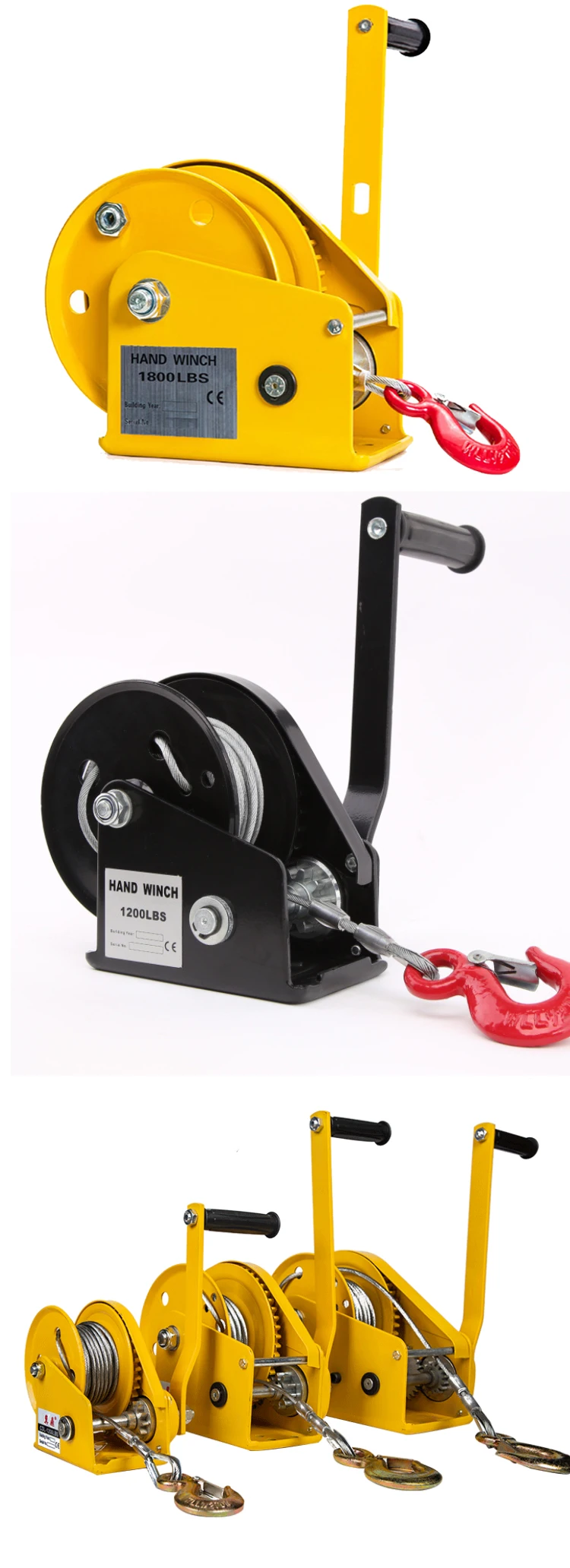 Durable Small Wire Rope Manual Hand Winch 3 Ton - Buy Hand Winch 3 Ton ...