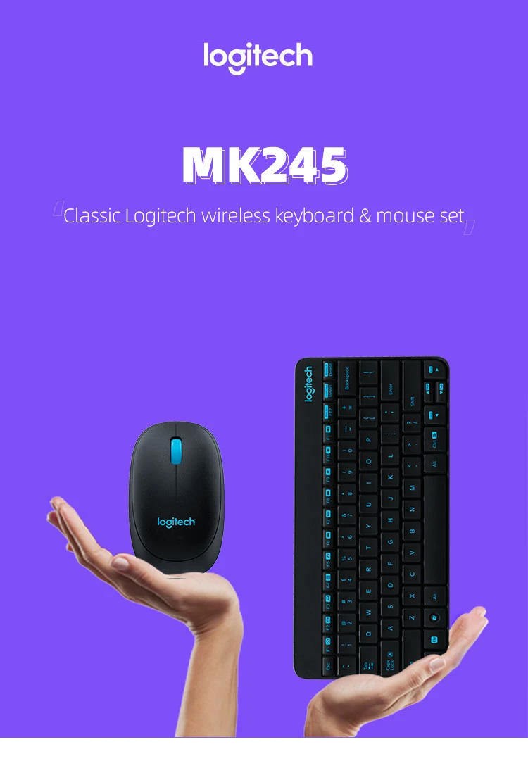 Logitech MK245 Wireless Office Mouse and Keyboard Combo