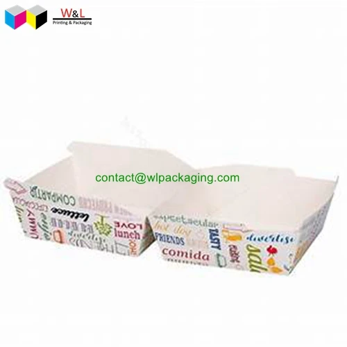 Custom Clamshell Food Packaging Disposable Kraft Paper Foodgrade ...