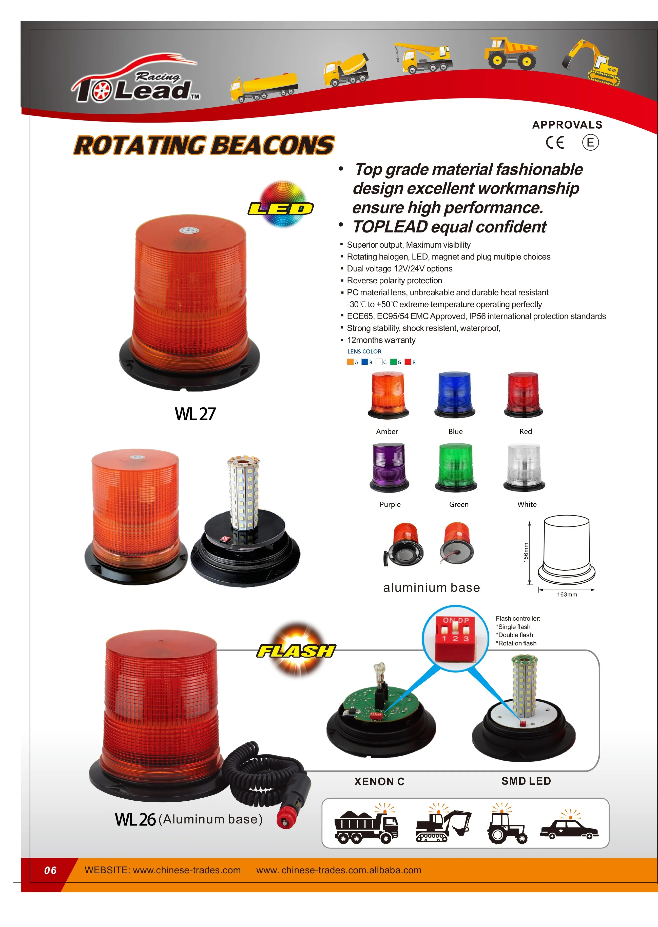 High Performance Xenon Strobe Lamp - 12/48V DC Voltage
