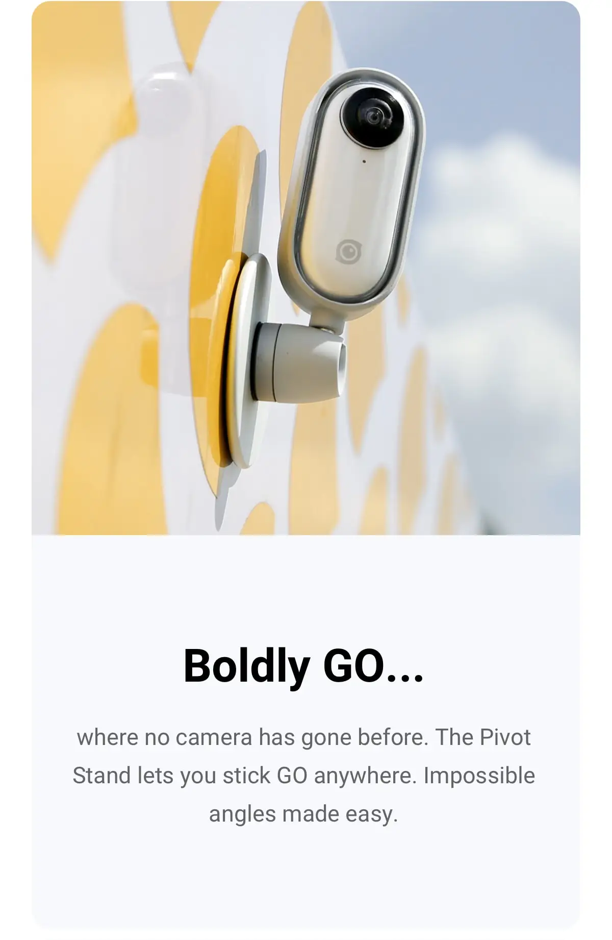 Insta360 Go Ai Auto Editing Hands-free Smallest Stabilizer Mini Action ...