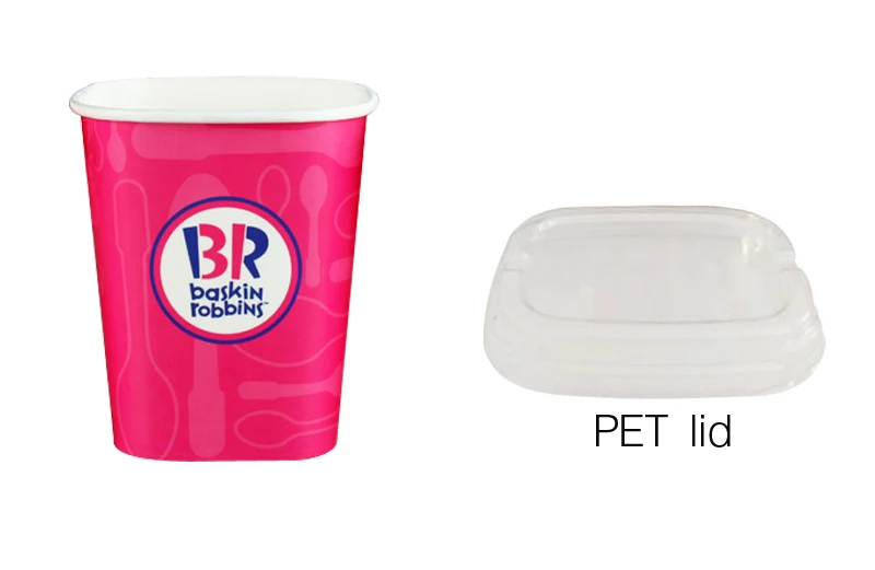 Square Paper Cup - Custom Design for Ice Cream & Coffee