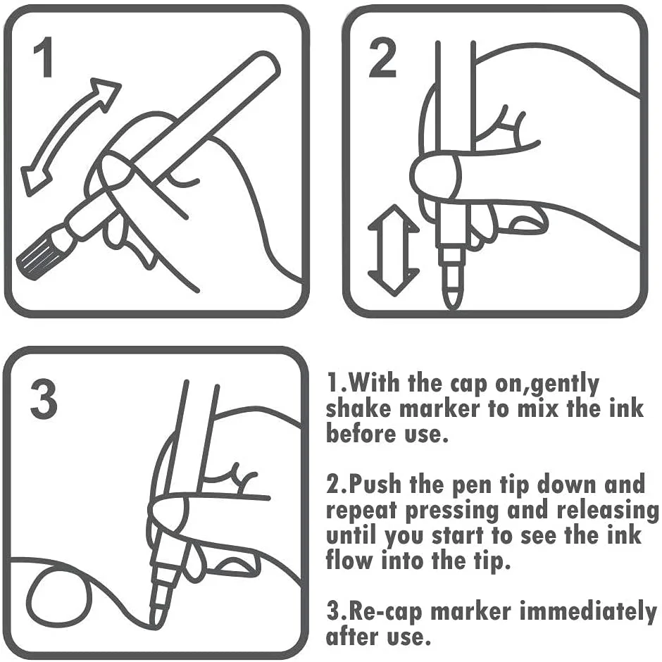 SIPA SP1002 Art Markers - Permanent Ink for Creative Expression