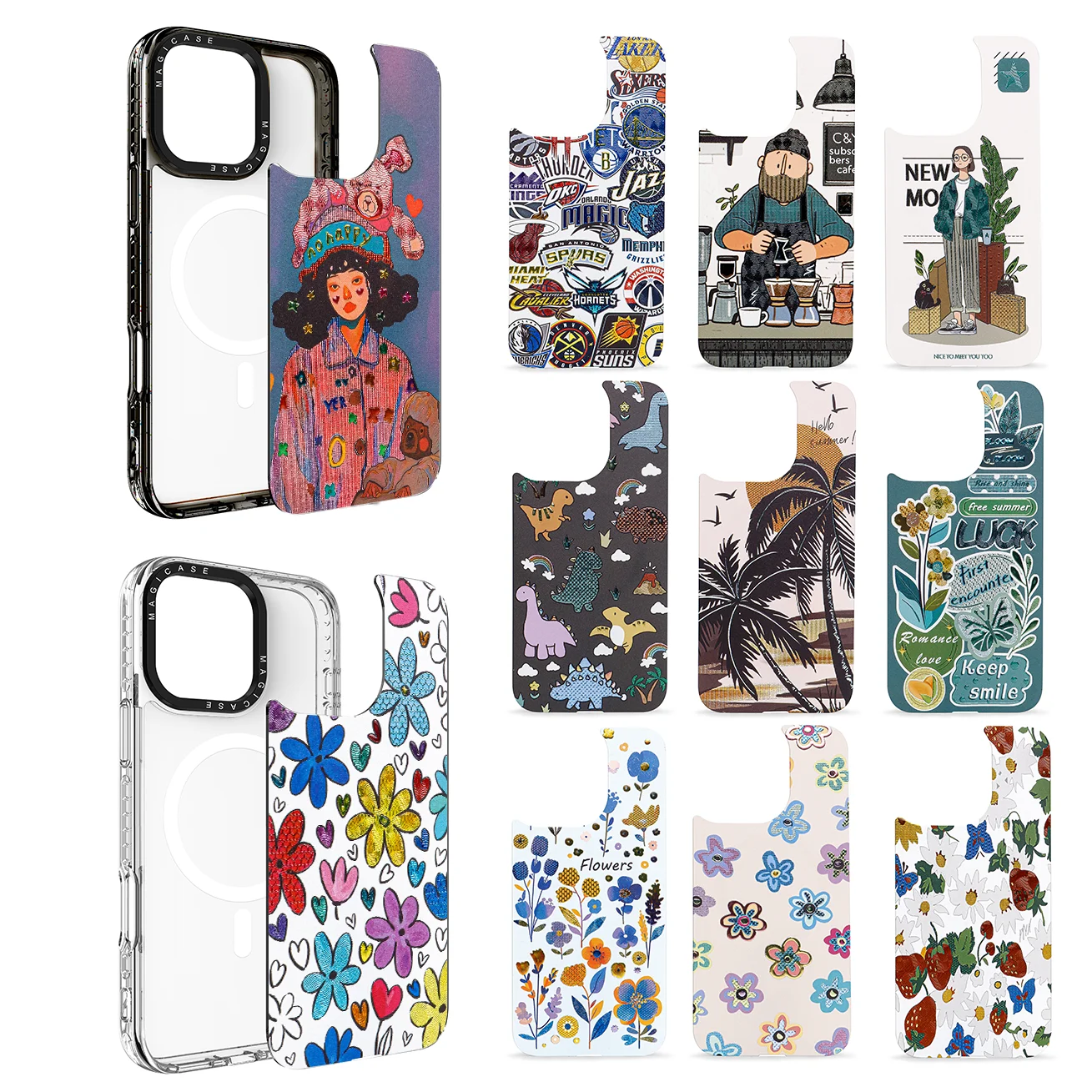 Magnetic Back Cover Shell for Mobile Phones Shockproof Quick Pattern ...