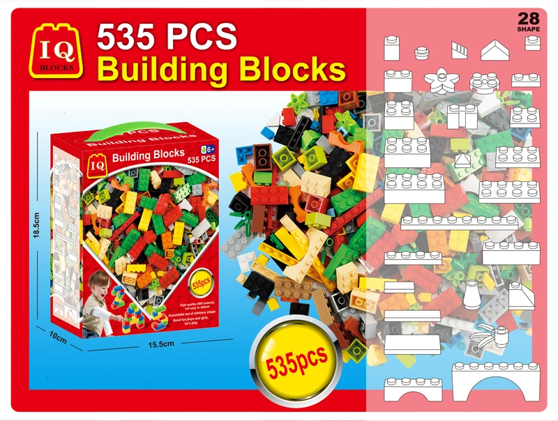 Factory Wholesale 535pcs Abs Building Blocks Set Compatible Classic ...