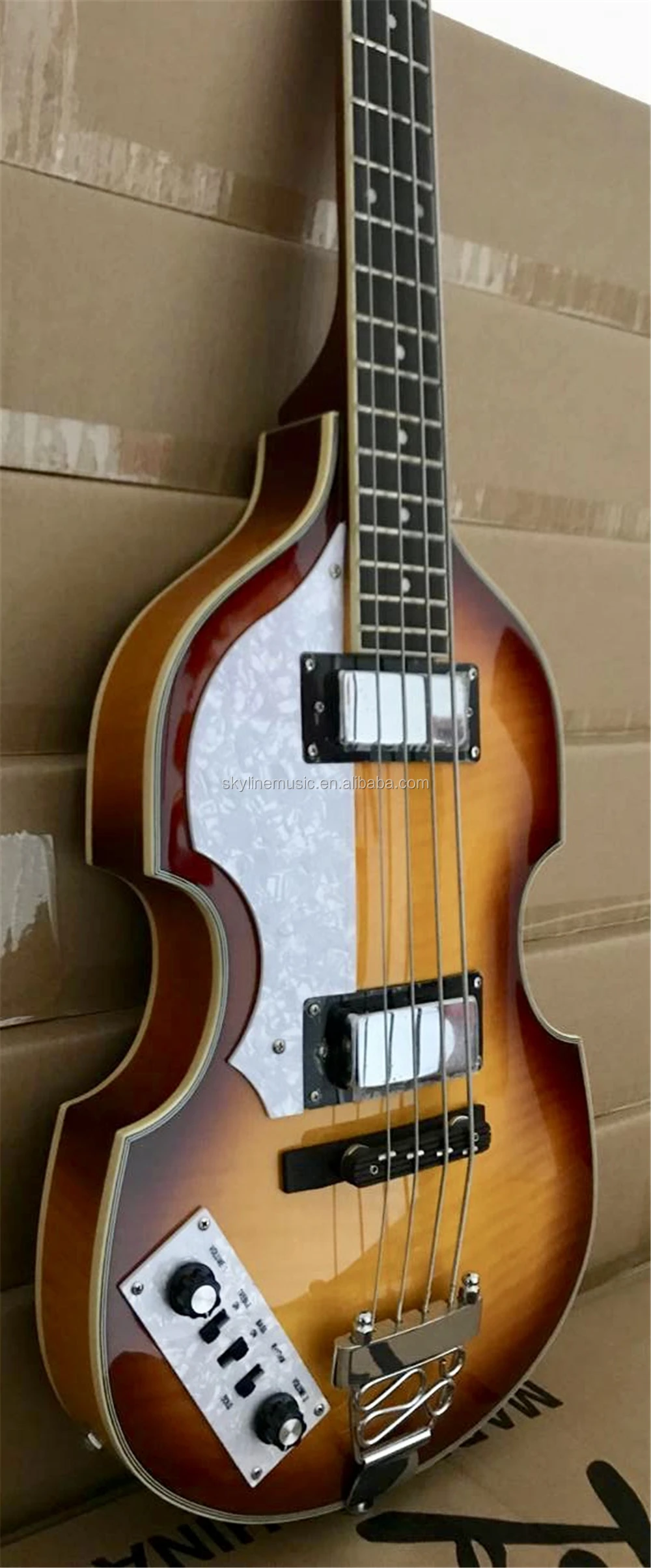 Grote High Quality Flamed Maple Left Hand Electric Bass