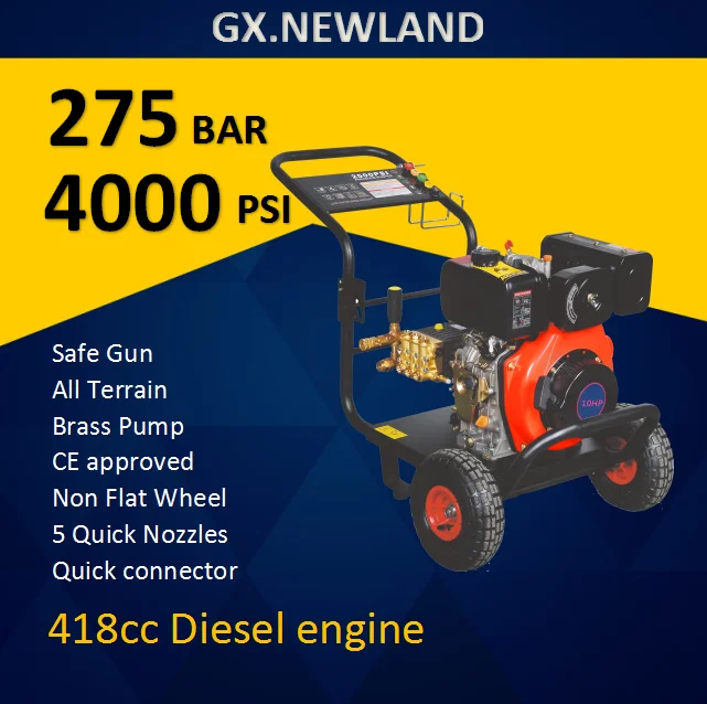 Newland 250bar Professional Commercial Diesel Power Washing Machine for Car