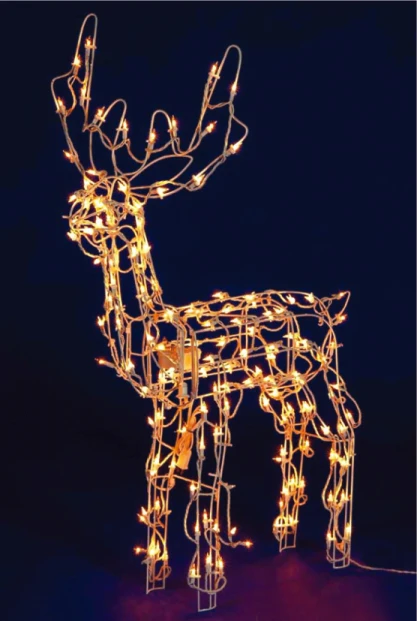 Ul Csa 48in Height Wire Frame Animated Christmas Reindeer Display Light ...