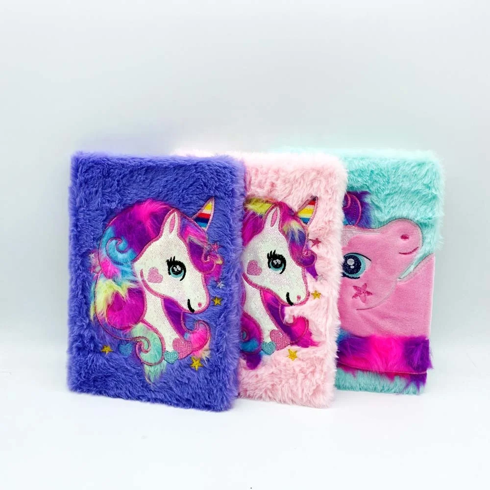 Fuzzy Fluffy Cute Kids unicorn Notebook Diary Journal| Alibaba.com