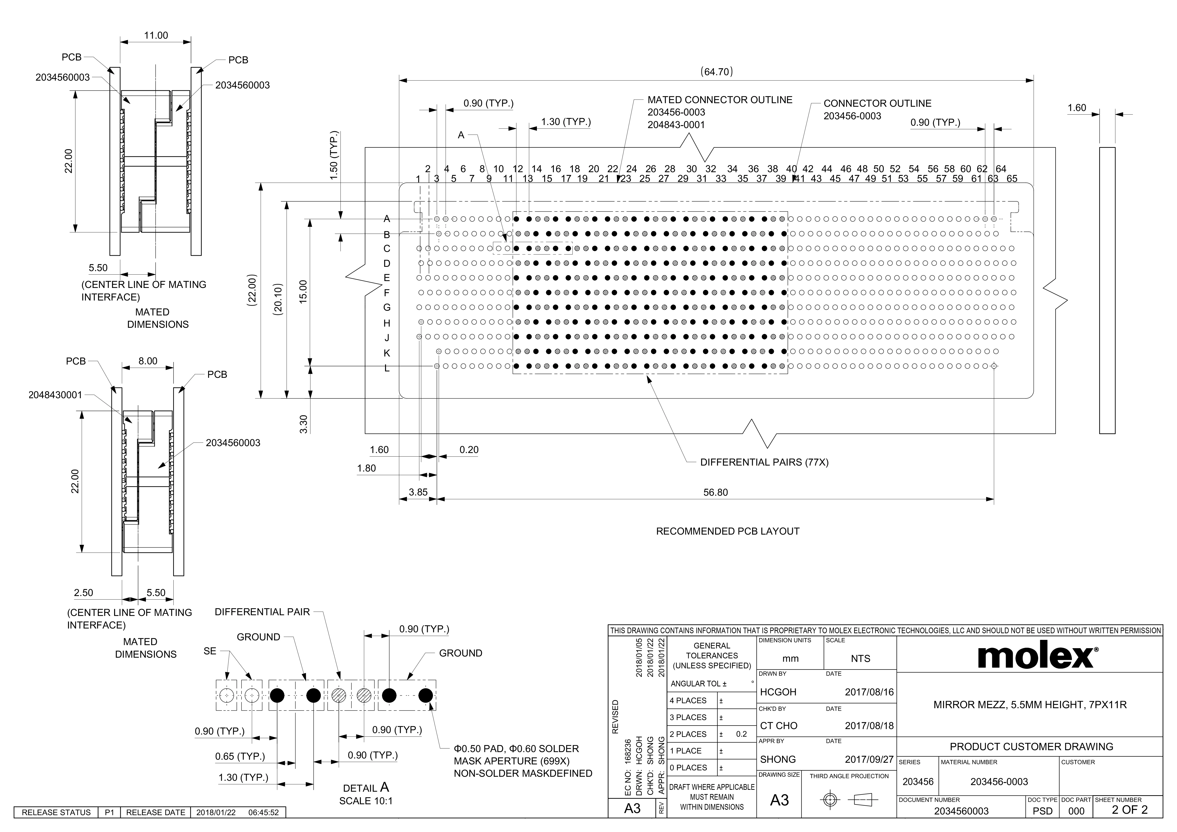 JETSON AGX Xavier 699-Pin Connector Interconnect (SMD) 65x11, Ideal for ...