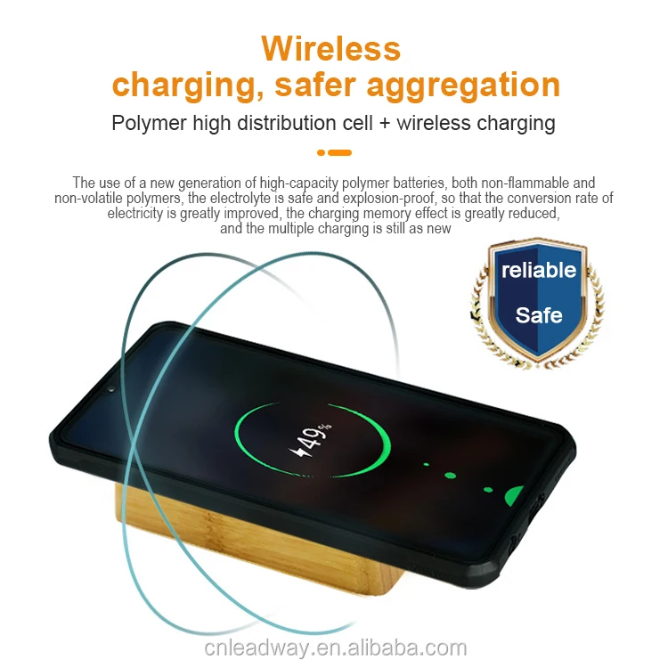 New Arrival 5000mah Bamboo Eco-friendly 5w Wireless Charger Dual Usb ...