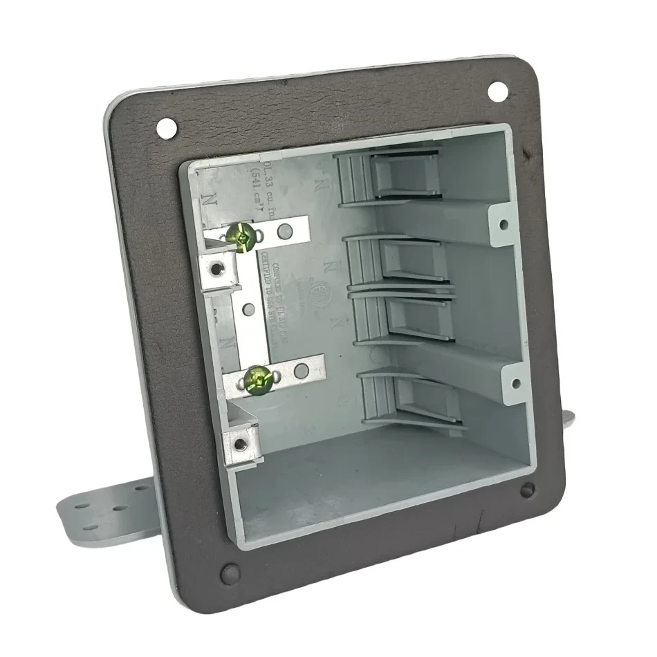 2-gang Non-metallic Square Vapour Proof Device Box Gray Electric ...