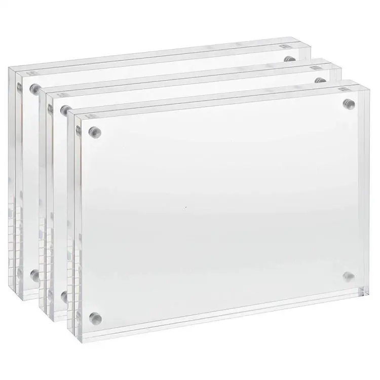 Frameless Picture Frame Wall Mount 8.5 X 11 Clear Acrylic
