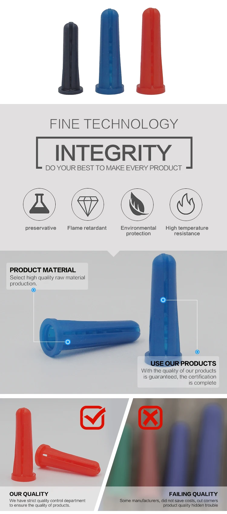 Good Quality Plastic Expansion Wall Plug - KS Brand