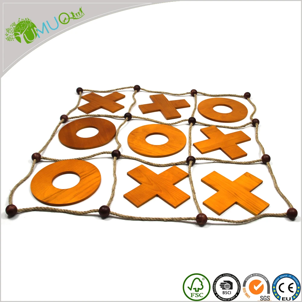 Yumuq Classic Giant Wooden Tic Tac Toe Game,Large Outdoor Tic Tac Toss ...