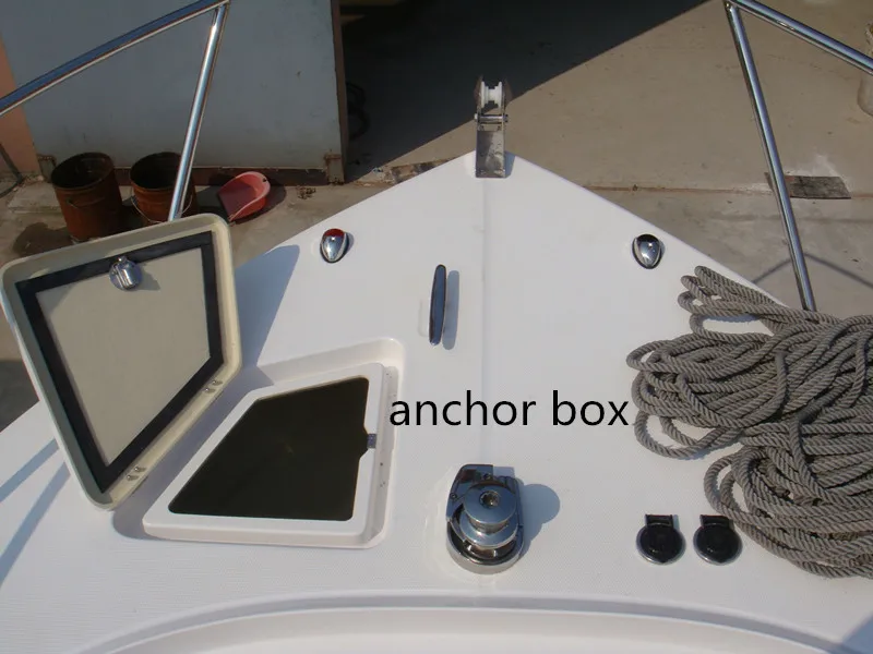 8.5m Ice Blue Fiberglass Fishing Boat with CE Certification