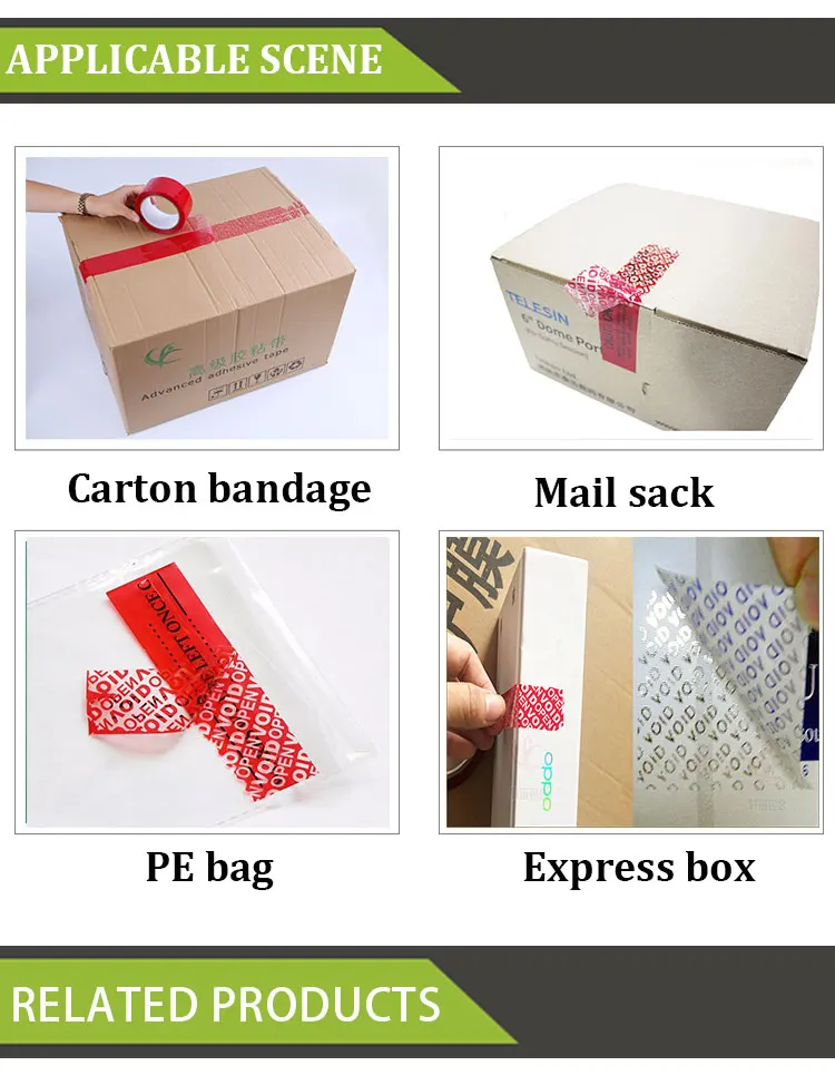 Void Tamper Evident Safety Proof Anti Theft Total Transfer Security Tape - Buy Total Transfer ...
