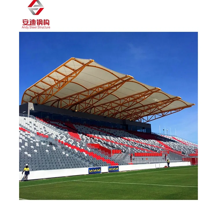 Prefabricated Stadium Roof Cover Steel Membrane Structure Stadium ...