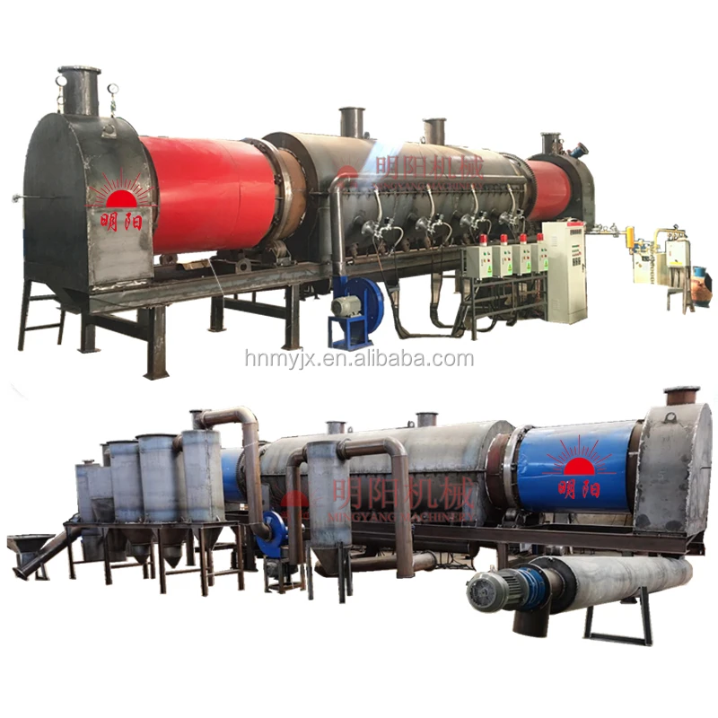 Rotary Continuous Carbonization Furnace Mechanical Kiln For Bamboo ...