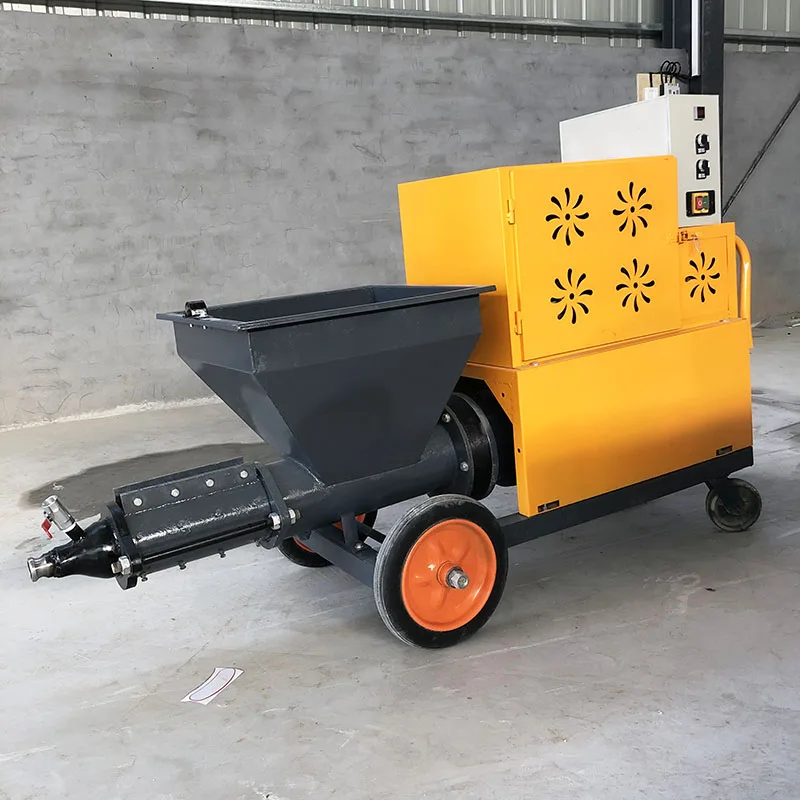 Electric Concrete Mortar Spraying Pumping Mortar Spray Plaster Rendering Machine Cement Mortar ...