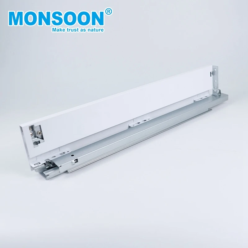 Double Wall Drawer Metal Box Drawer Slide Soft Closing Kitchen Drawer ...