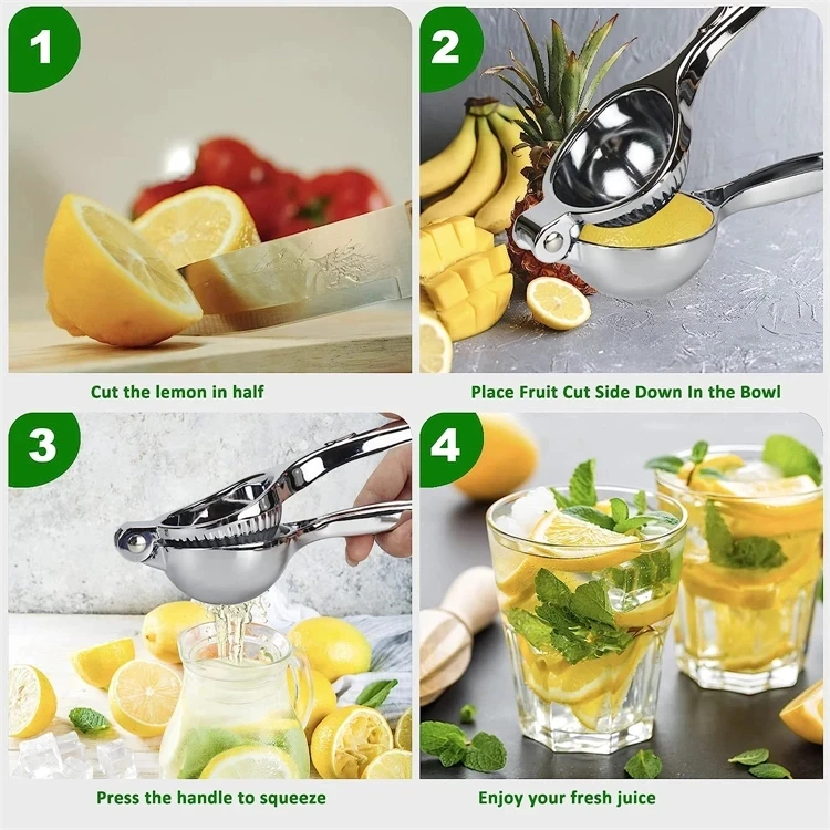 Manual Lemon Squeezer Stainless Steel Citrus Orange Juicer ...