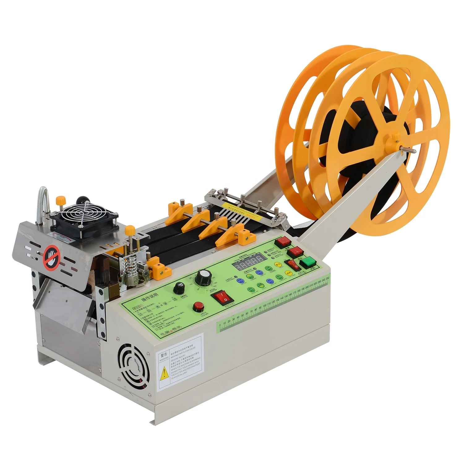 Computer Conveyor Belt Face Mask Tape Cutting Machine Hot And Cold ...