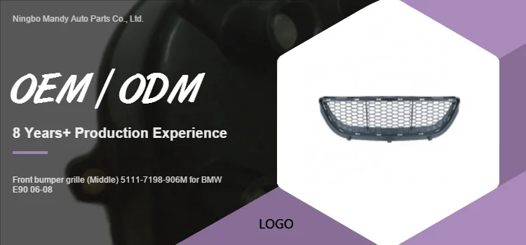 5111-7198-906M 51117198906 for BMW E90 06-08 Front Bumper Grille ...