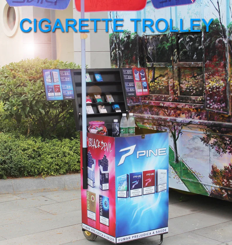 Outdoor Cigarette Street Vending Cart Trolley - FLOWVISUAL