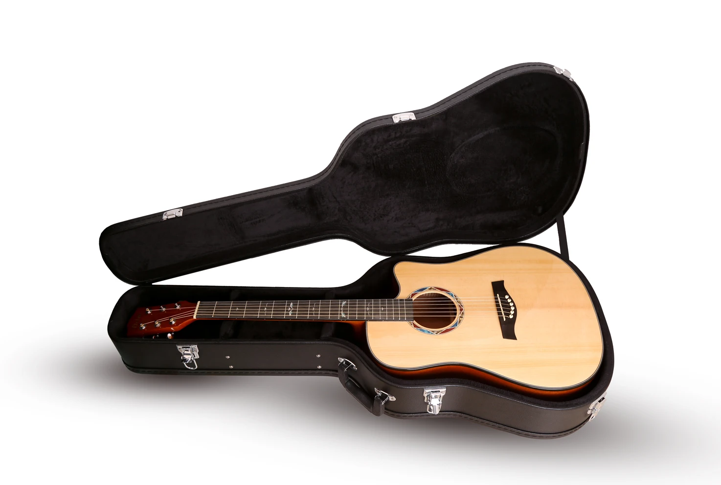 High Quality Hard Acoustic Guitar Case OEM/ODM Factory Leather Wooden ...