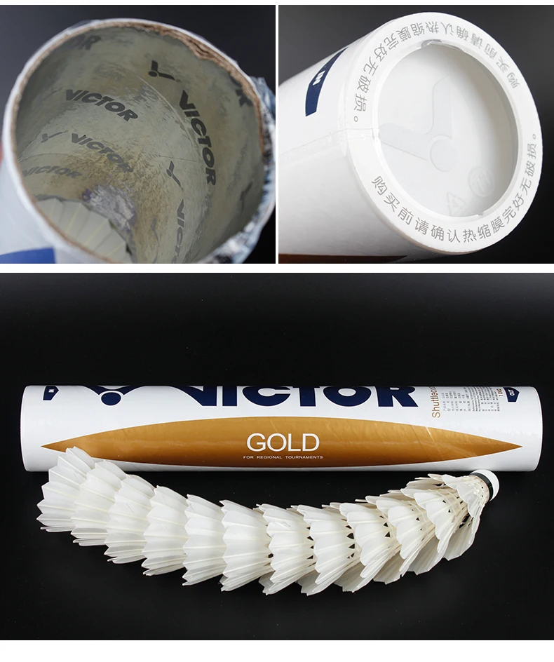 Victor Gold Duck Feather Badminton Shuttlecock - Buy Shuttlecock For ...