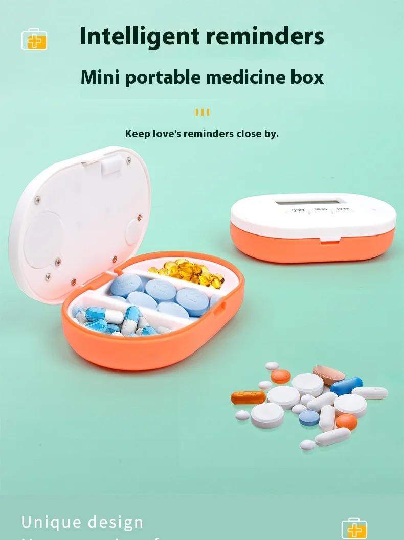 Smart 7-Day Pill Storage Box Alarm Reminder Convenient Morning Noon ...