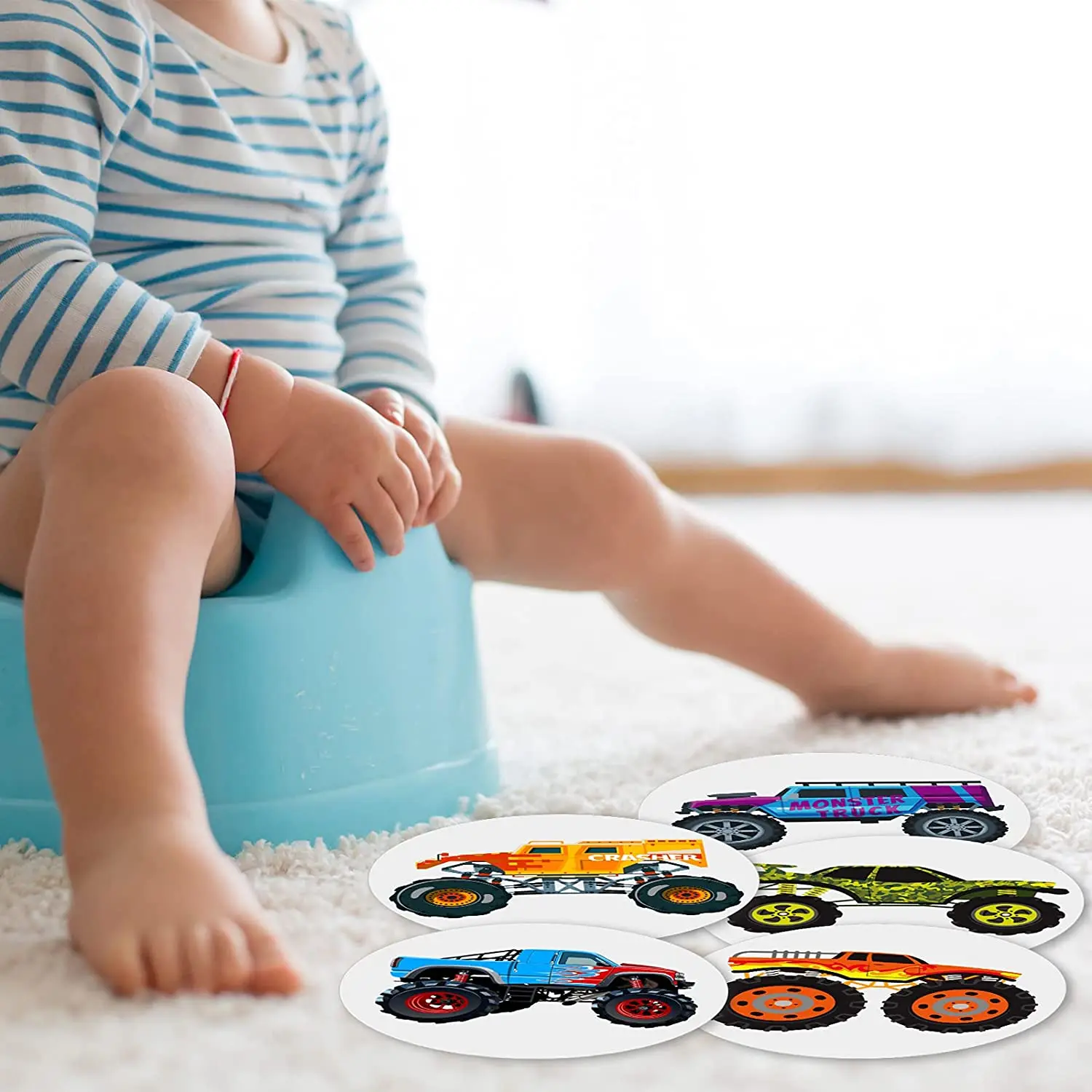 Potty Training Stickers Baby Toilet Training Sticker Dissolved Sticker ...