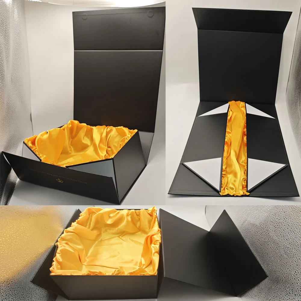 Custom Luxury Package - Magnetic Black Satin Insert Lined Gift Box