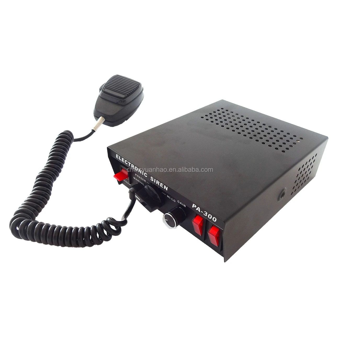 DC12V/24V 100W PA300 Warning Siren PA System with Wired Handheld Microphone