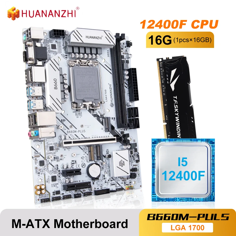 Desktop M-atx Gaming Mainboard Lga 1700 Motherboard Combos With Ram And I5 12400f Ddr4 Processor ...