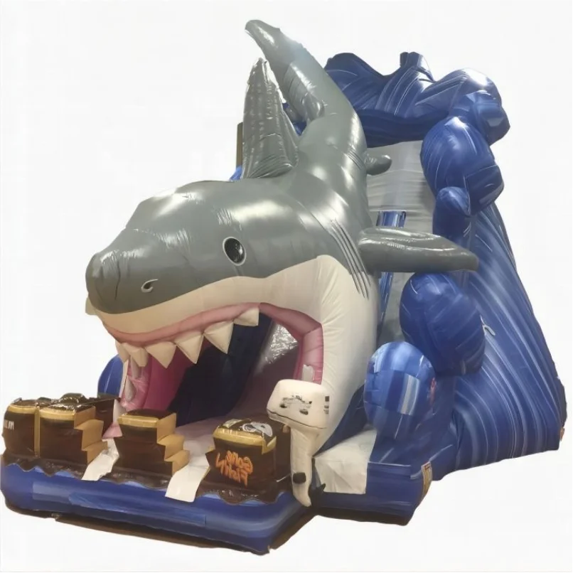Amazing Shark Attack Inflatable Slide for Kids and Adults Inflatable ...