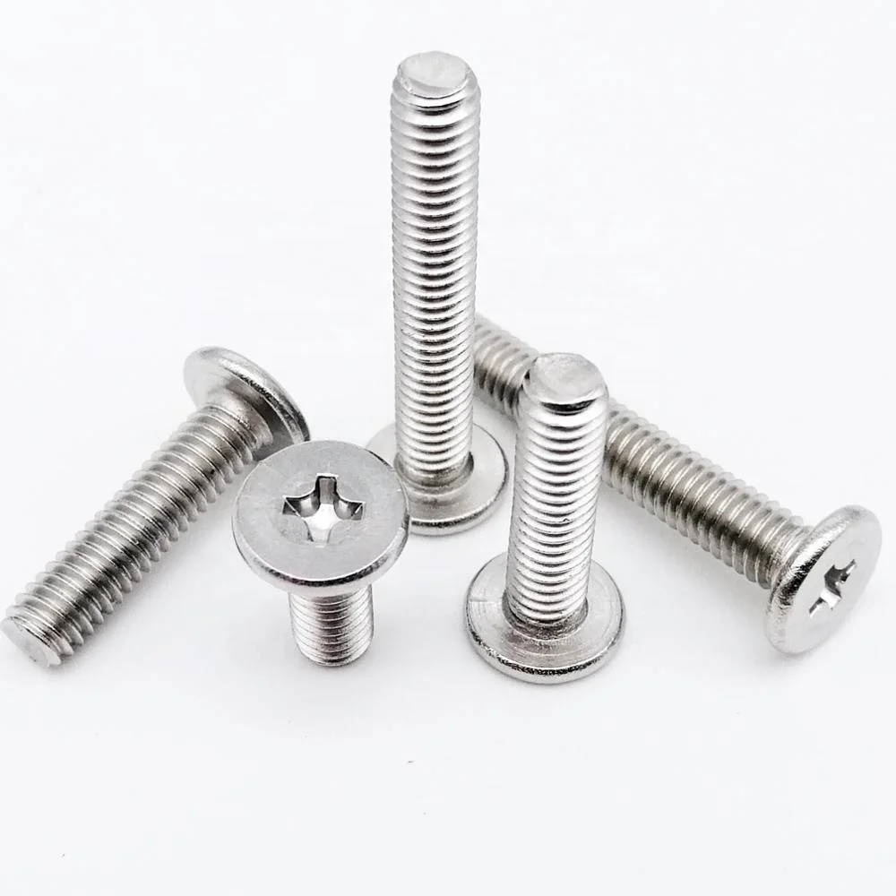 M2 M2.5 M3 M4 304 Stainless Steel Cross Phillips Ultra Thin Super Low ...