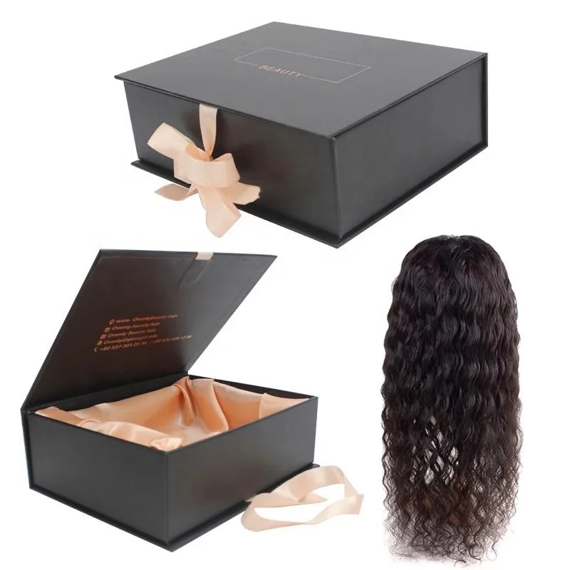 Luxury Custom Paper Magnetic Folding Hair Extension Packaging Boxes ...