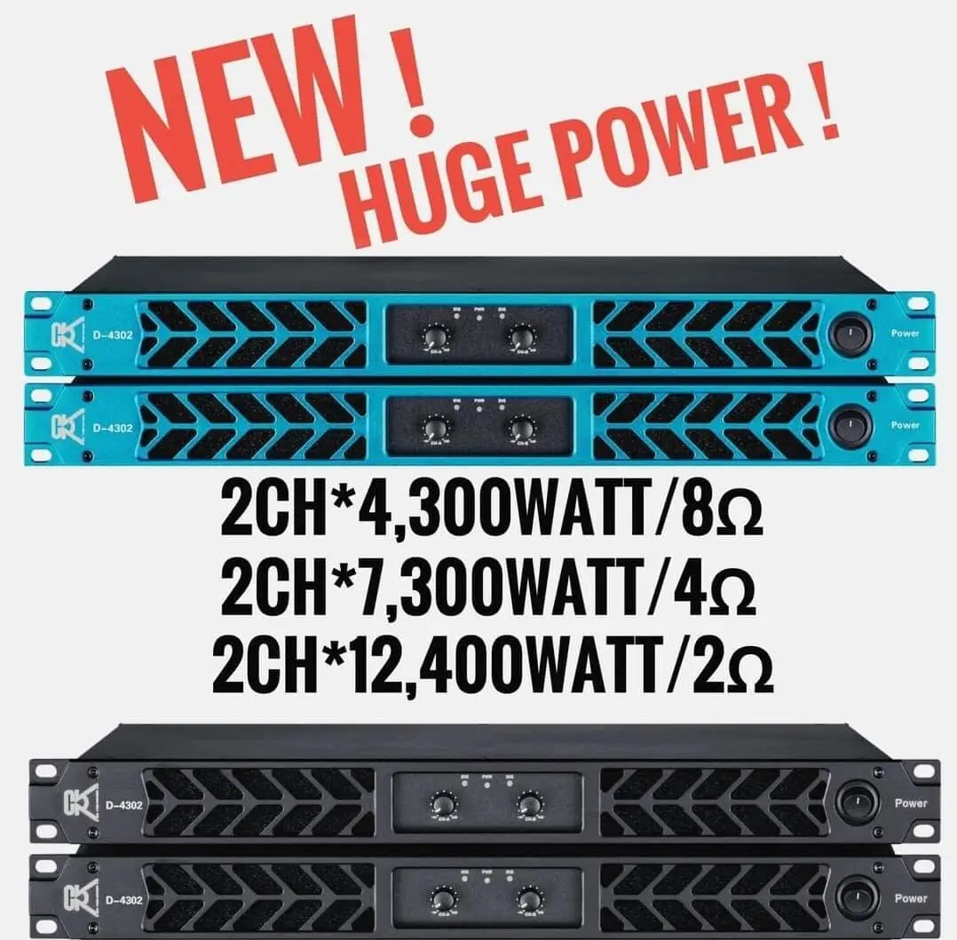Cvr New Design Big Amp D-4302 2 Channel Power Amplifier - 4300W Output ...